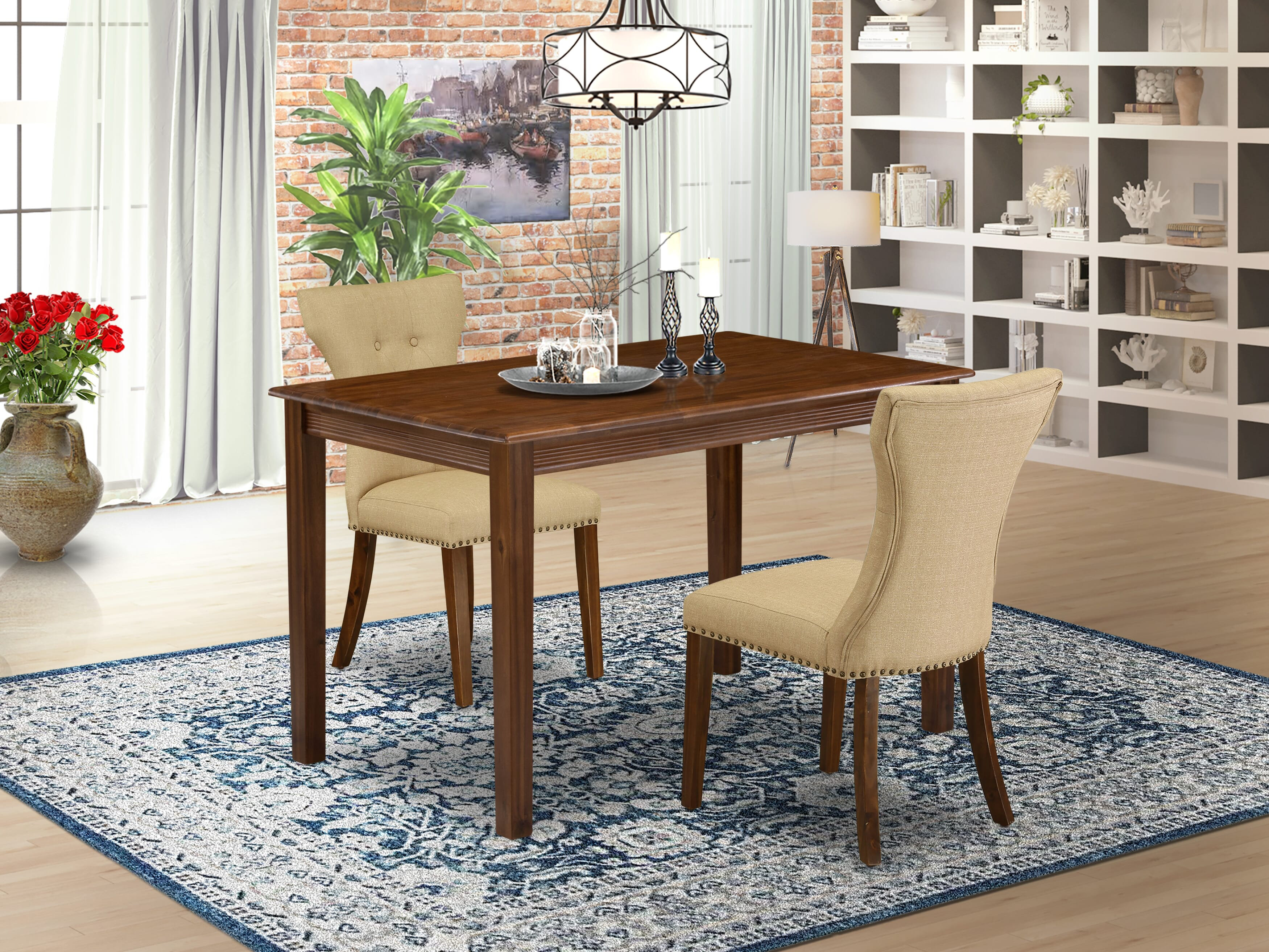 Red Barrel Studio® 3-Pc Dining Set Includes a Rectangle Dining Table ...