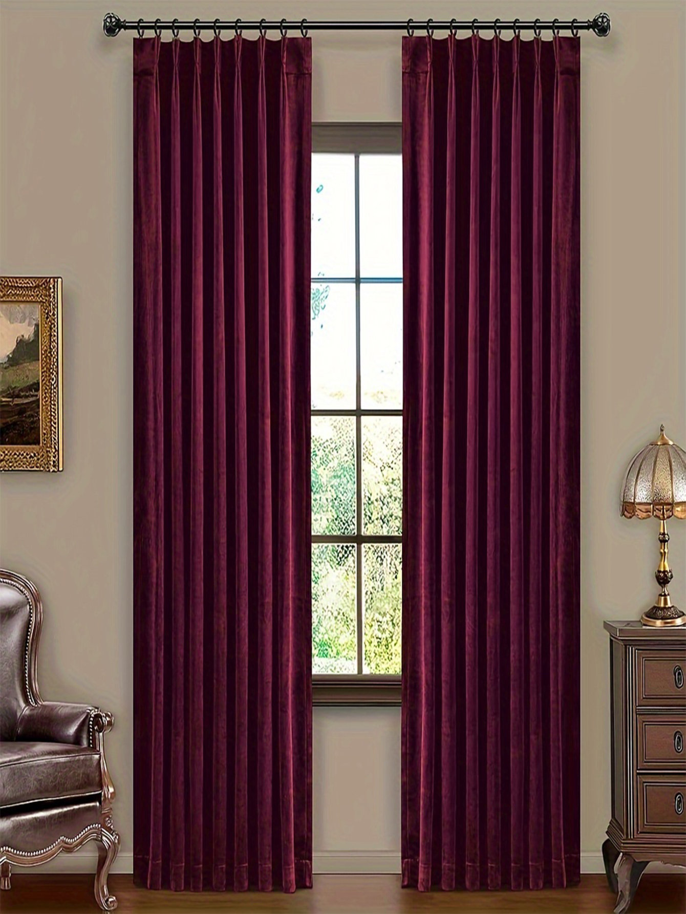 Everly Quinn 2Pcs Nordic Simple Curtain French Blackout American ...