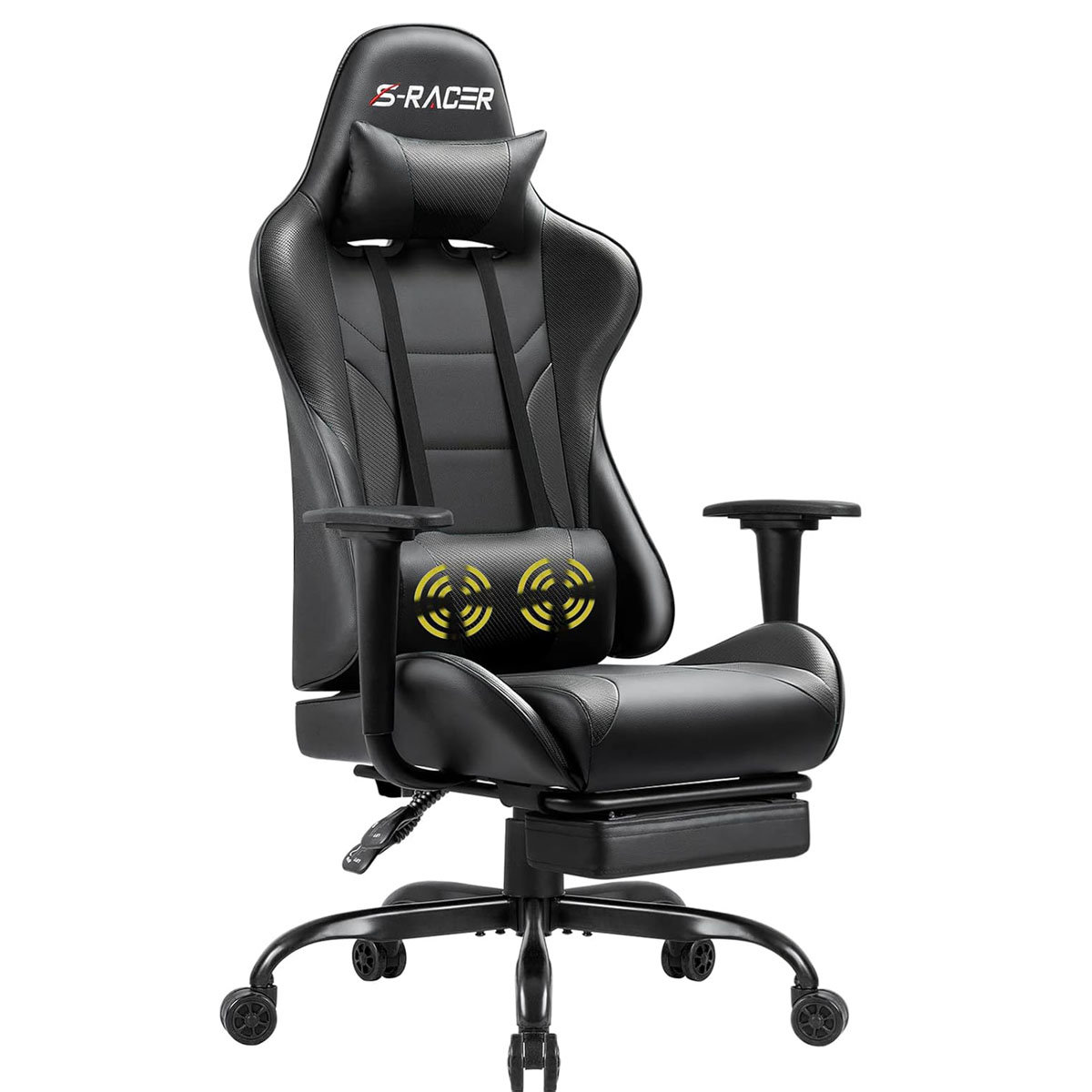 Latitude Run® Gaming Chair Massage Computer Office Chair Ergonomic Desk ...