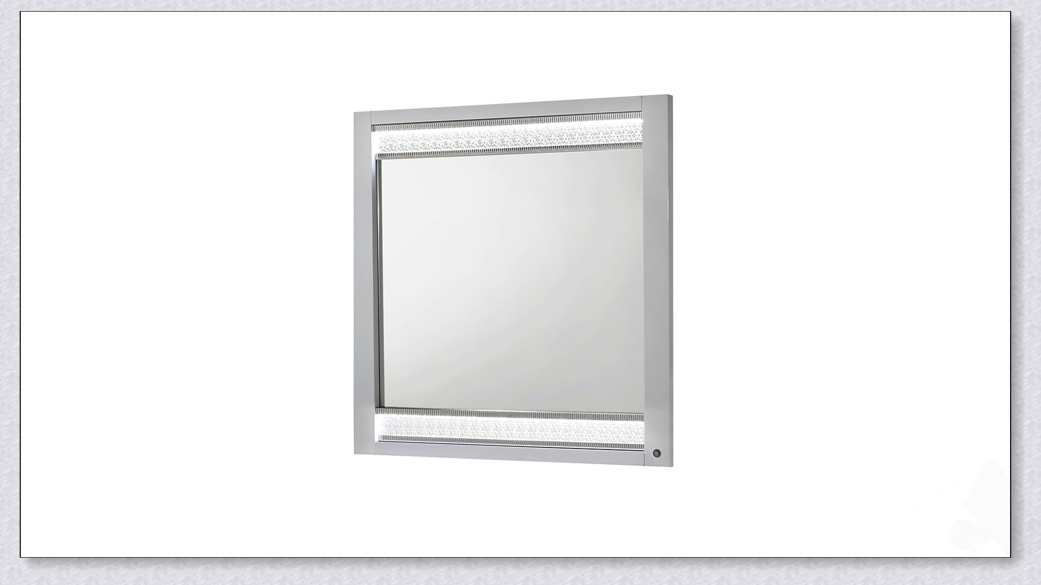 Mercer41 Glam Modern Style Mirror With Sparkling Crystal Detailing And ...