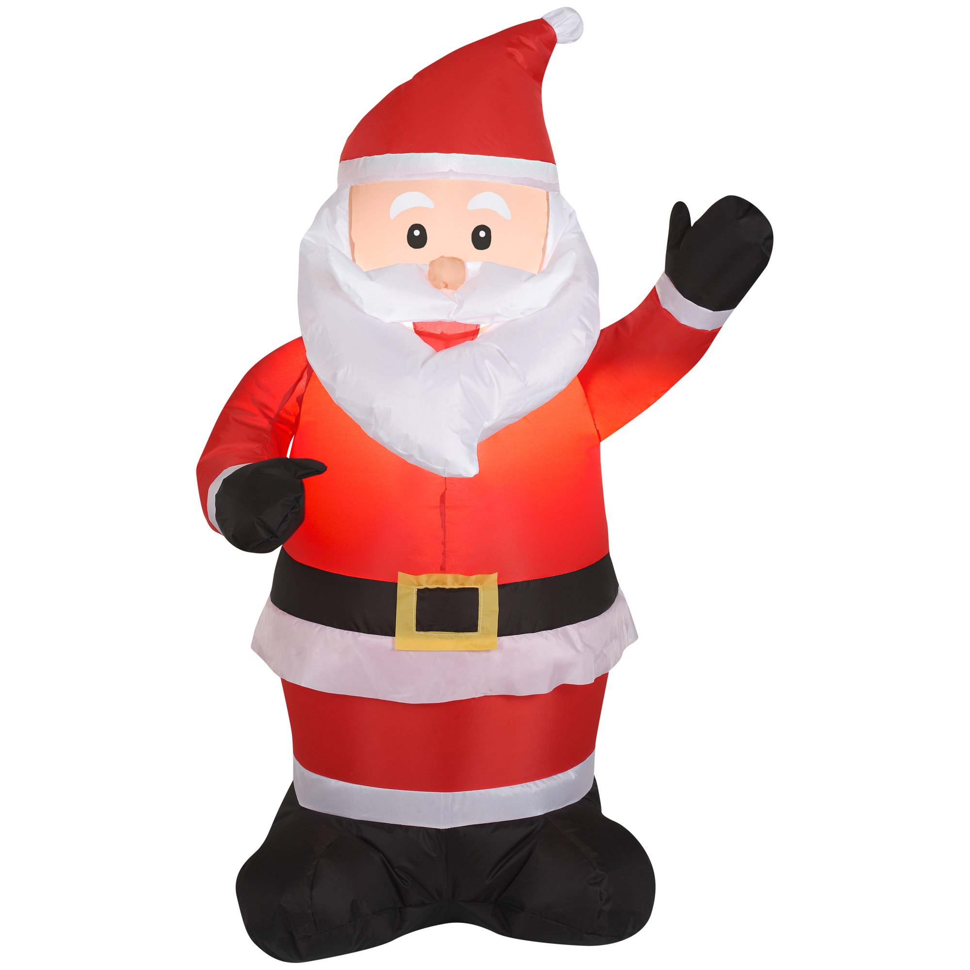 The Holiday Aisle® 4 Foot Santa Airblown Inflatable & Reviews - Wayfair ...