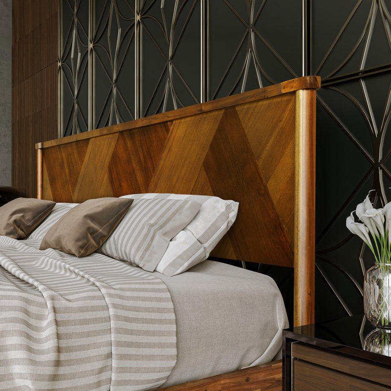 Union Rustic Kalleen Solid Wood Bed Frame with Artistic Patterned ...
