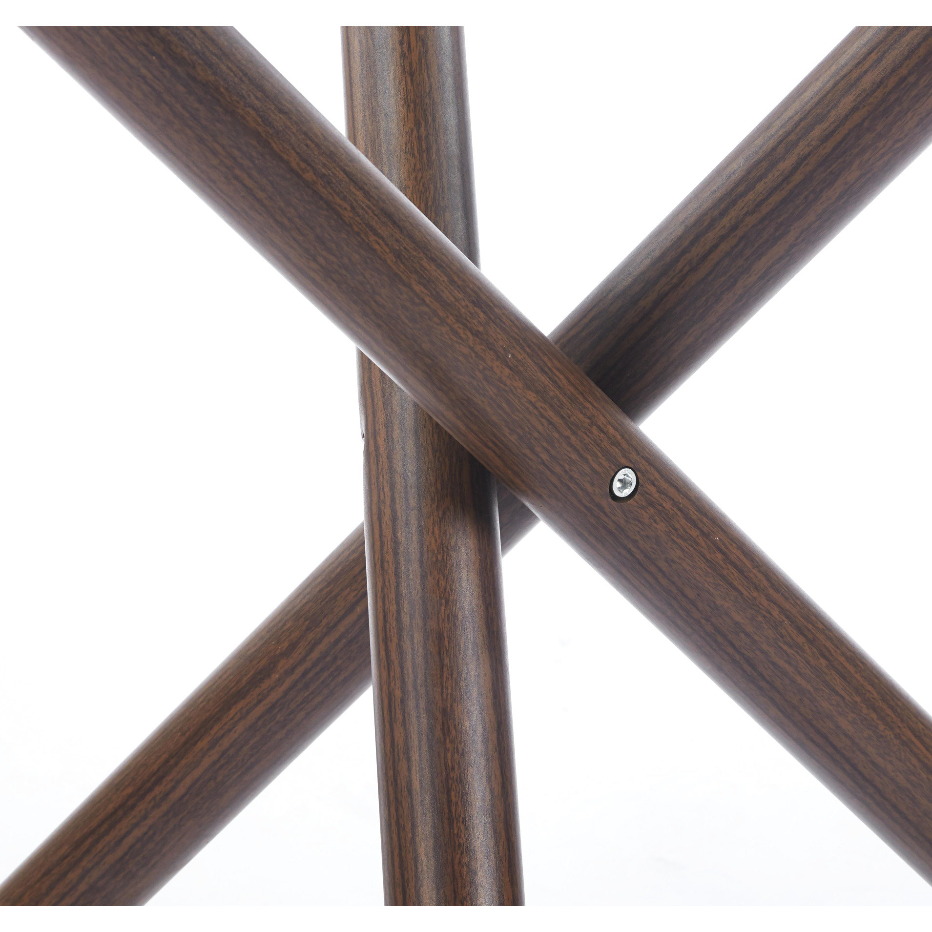 Wrought Studio™ Round Kitchen Table With Walnut Color Metal Legs And ...