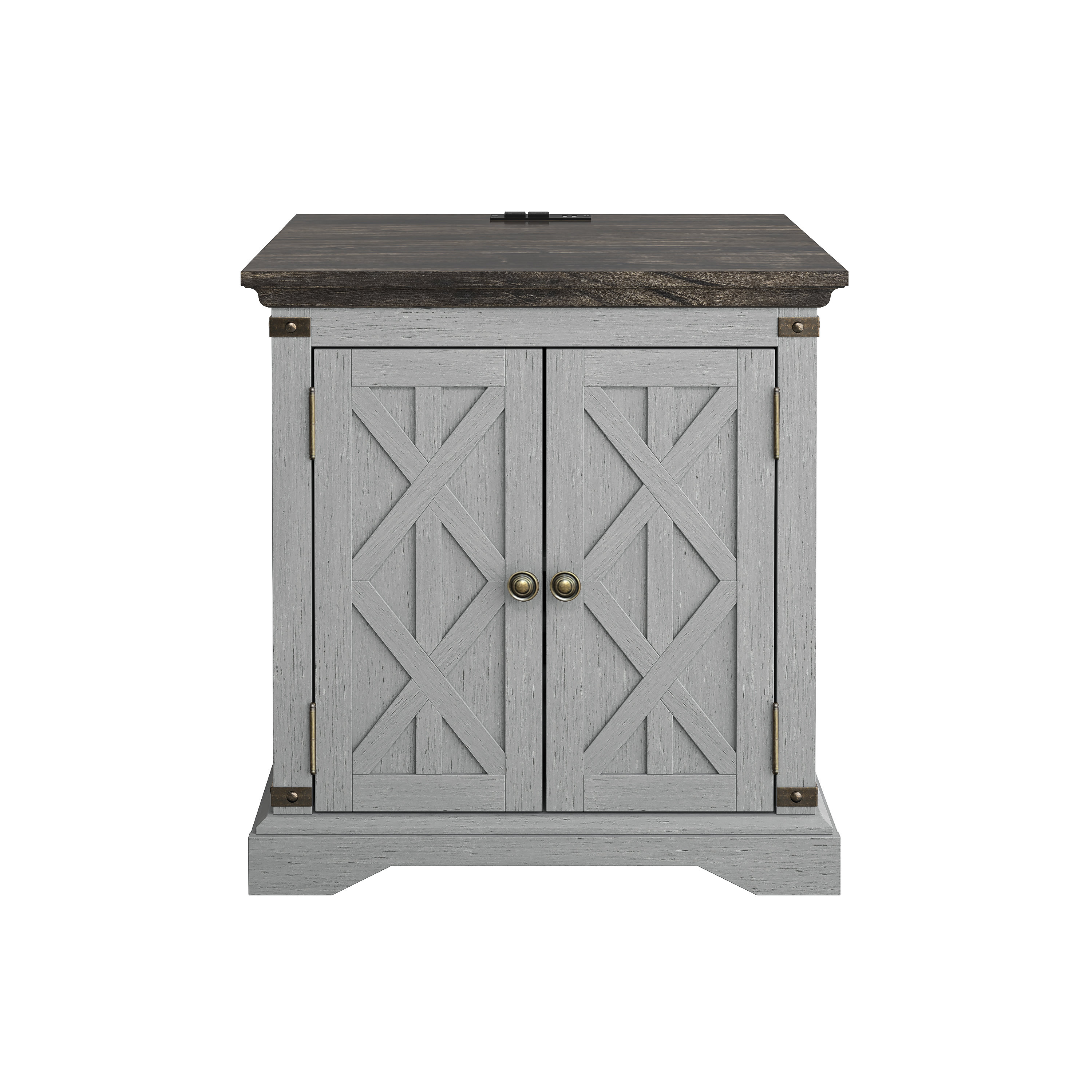 Gracie Oaks Taejuan End Table with Storage and Built-In Outlets ...