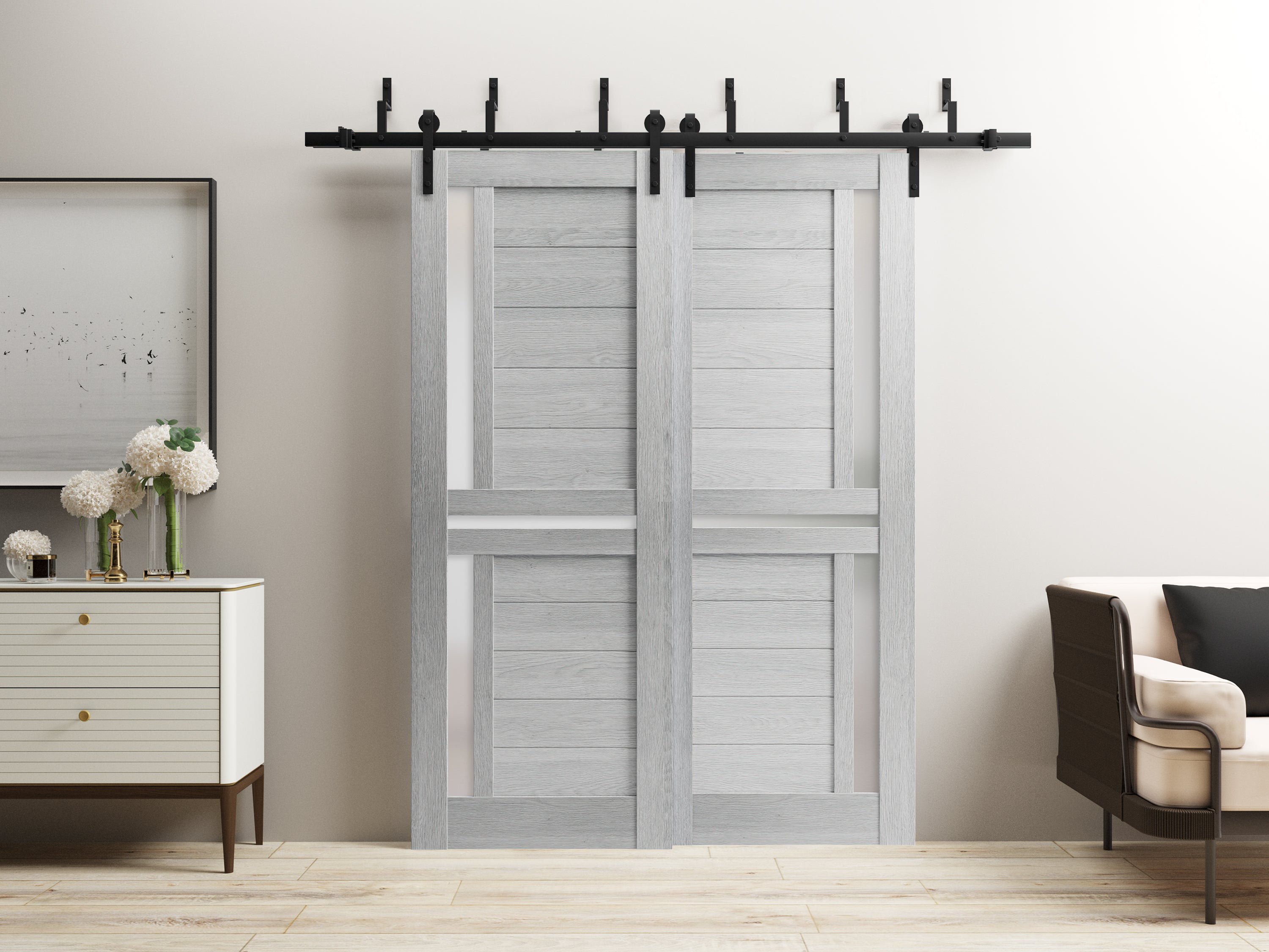 SARTODOORS Portes coulissantes de grange coulissantes pour garde-robe ...