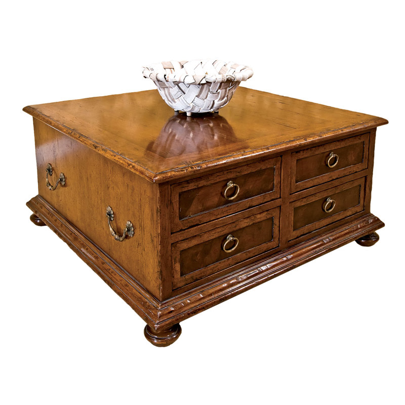 David Michael Solid Wood Coffee Table with Storage | Wayfair