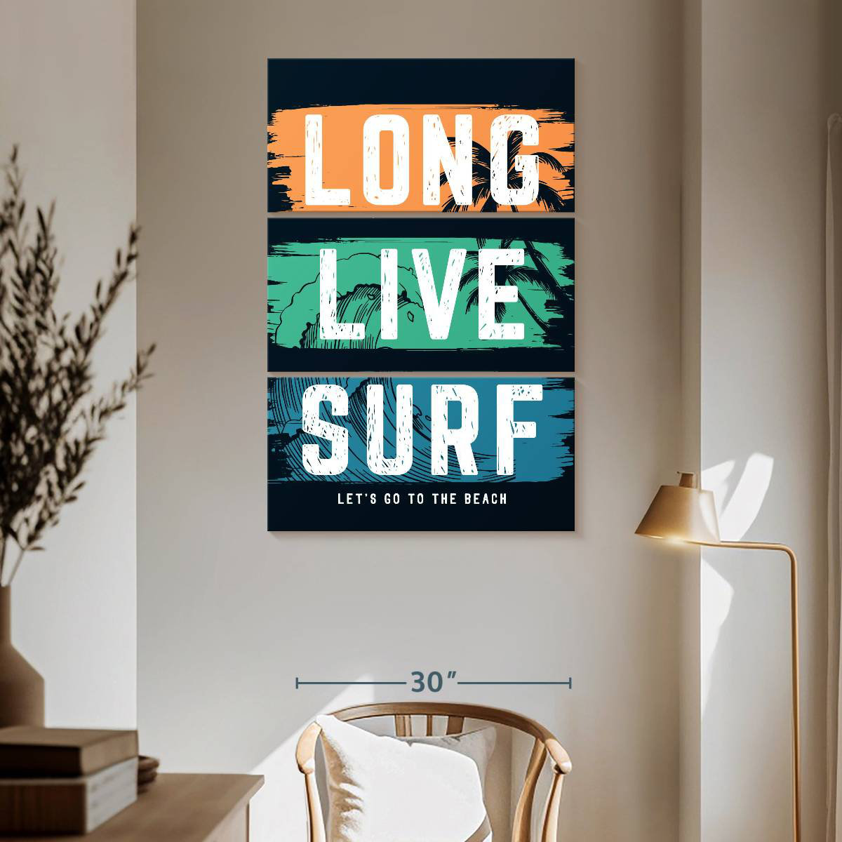 Ebern Designs Tergel Long Live Surf Typography | Wayfair