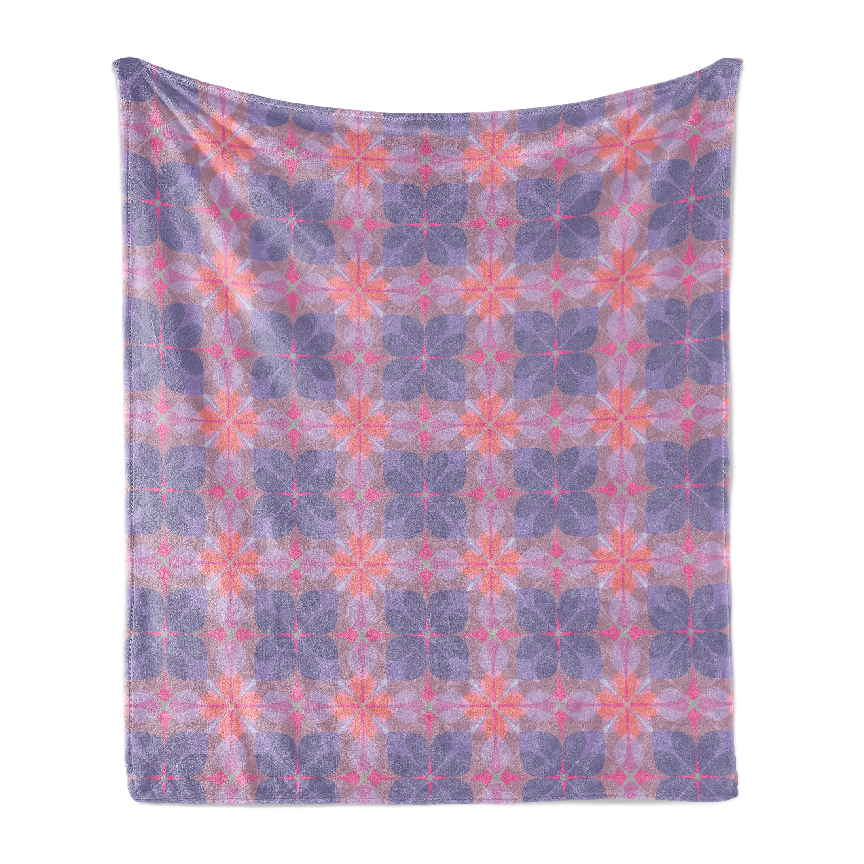 Ambesonne Spring Throw Blanket Colorful Retro Floral Mosaic | Wayfair