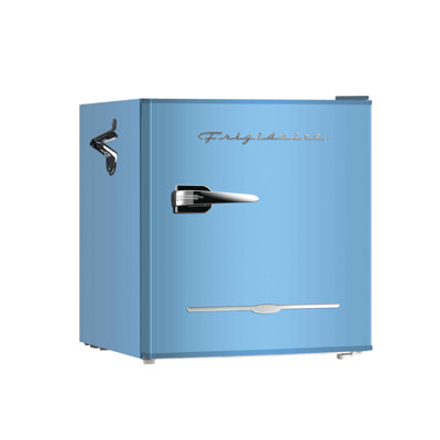 blue small fridge