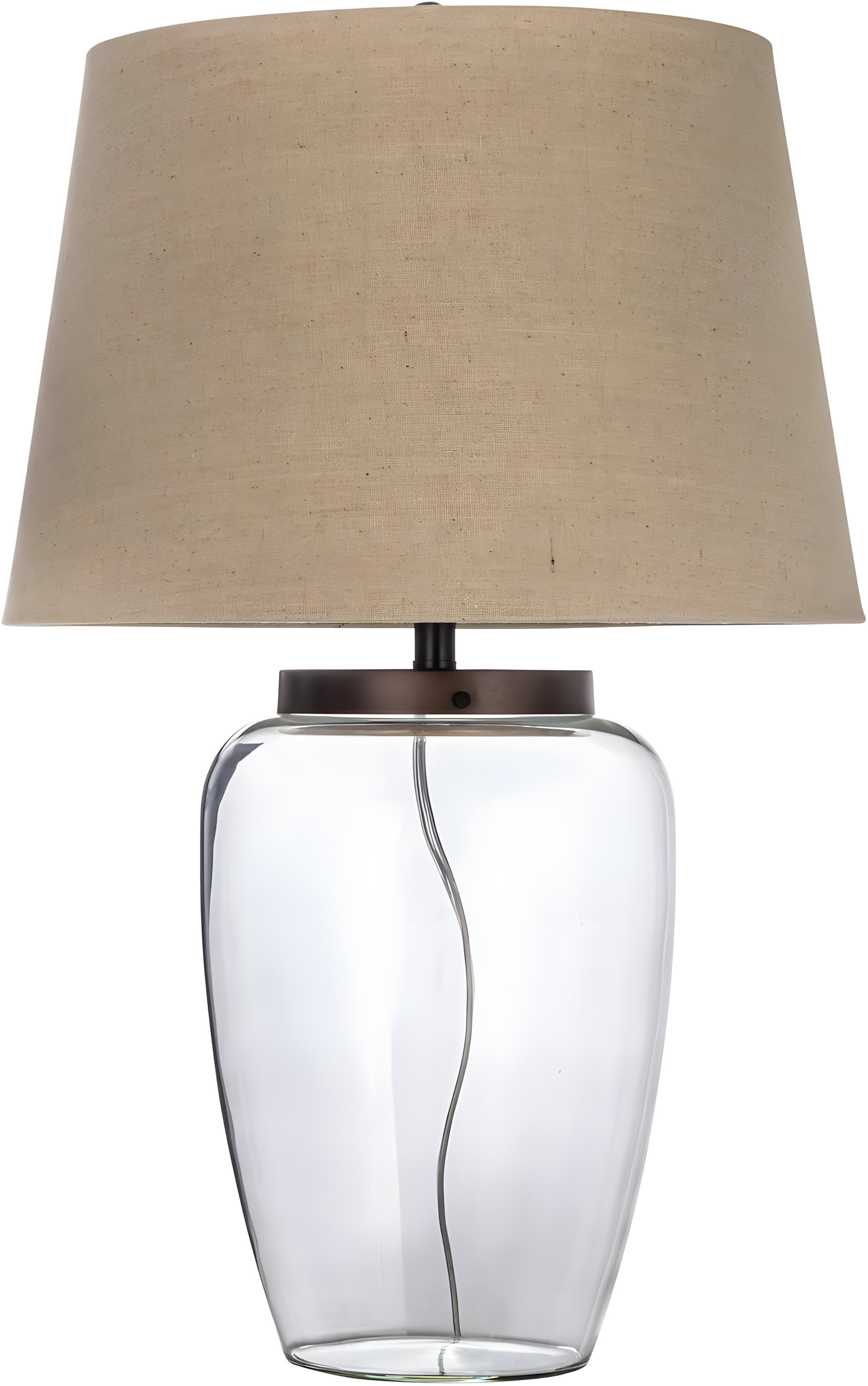 Wildon Home® Customizable Glass Fillable Table Lamp With Linen Shade ...