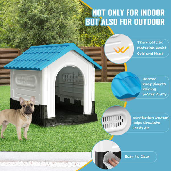 Tucker Murphy Pet™ Delphis 33 Inch Plastic Dog House Outdoor Indoor ...