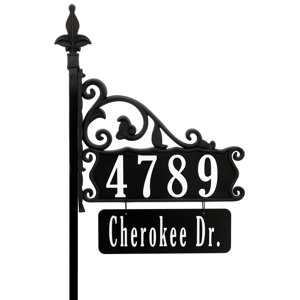 Address America Boardwalk Double-Sided Reflective Lawn Address Sign ...