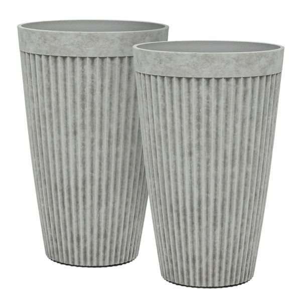 Ebern Designs 19.7"H Heavy-Duty Planters for Outdoor Plants Large ...