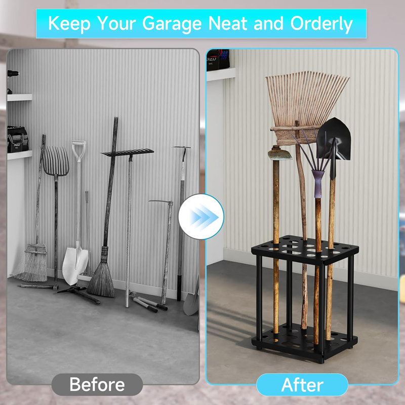 Elaine Mercure Garden Tool Organizer, Heavy Duty Steel Yard Tool ...