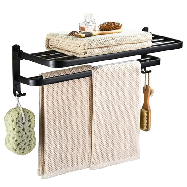 Bolonie towel rack with shelf, towel rack for bathroom, double towel ...