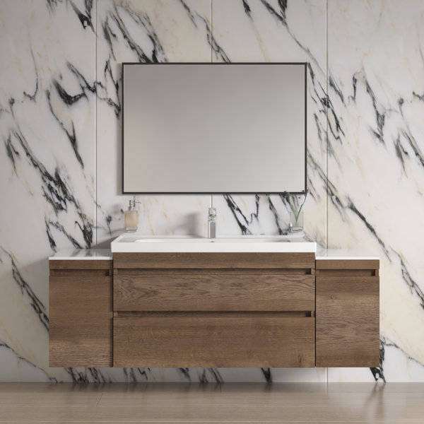 Millwood Pines Anjolee 23.8'' Single Bathroom Vanity with Manufactured ...