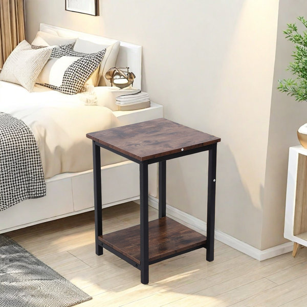 17 Stories Solid Wood End Tables, Side Tables, Small Table With 2-tier ...