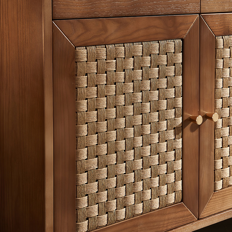 Licalilo Modern Bedroom Storage Cabinet Cane Weave | Wayfair