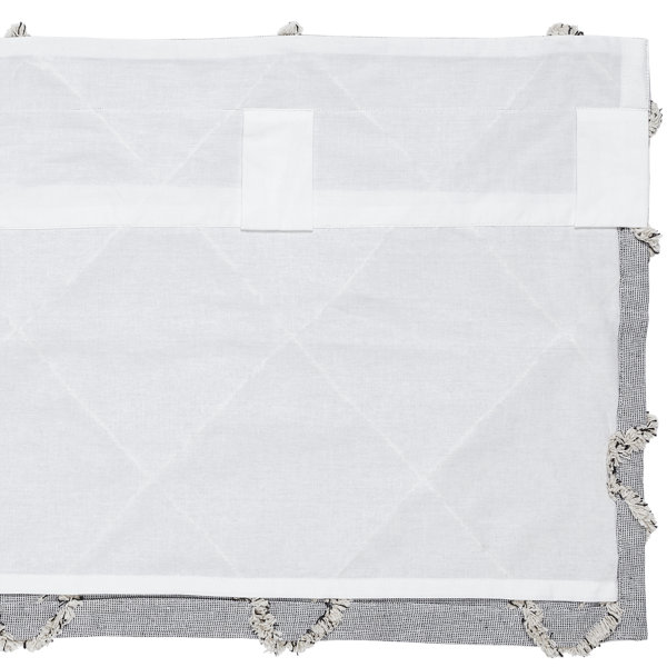 Foundry Select Straughn Geometric Cotton Tailored Window Valance in ...