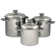 Belfry Kitchen Eurotrail 3 Piece Cookware Set Glasgow Stainless Steel ...