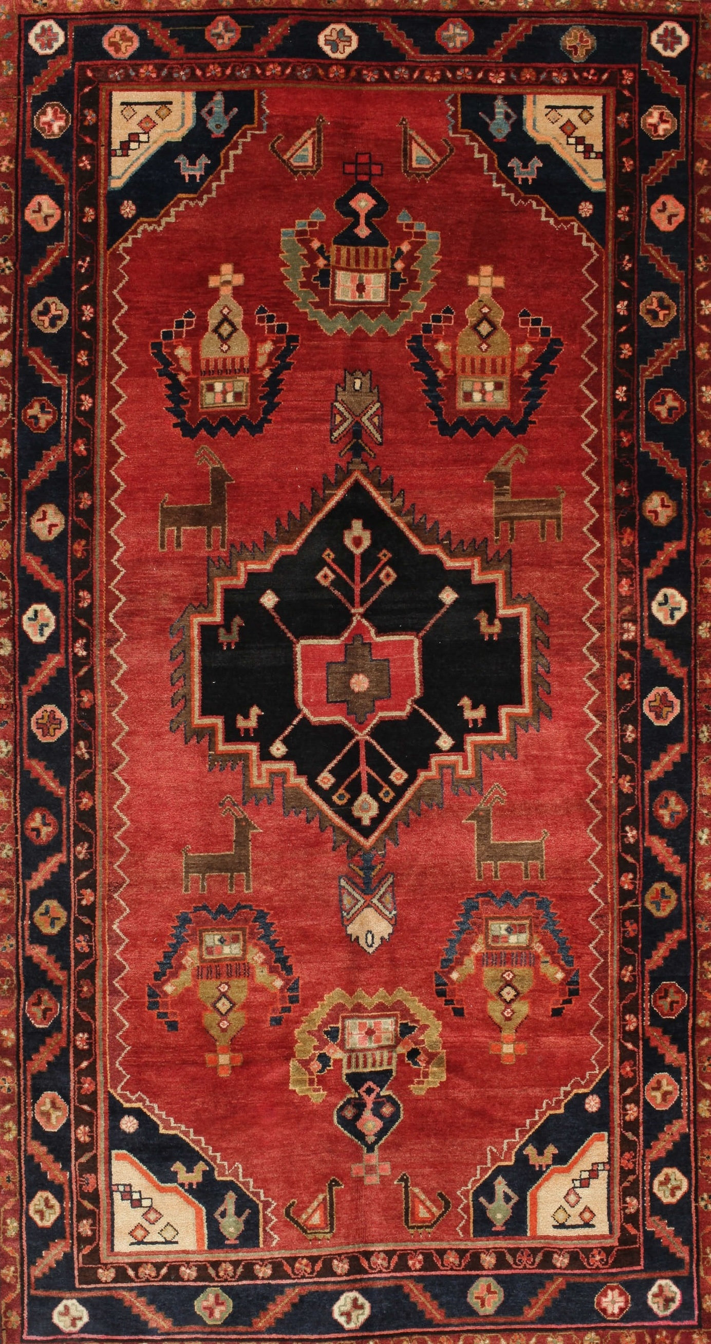 Bungalow Rose Southwestern Red Area Rug | Wayfair