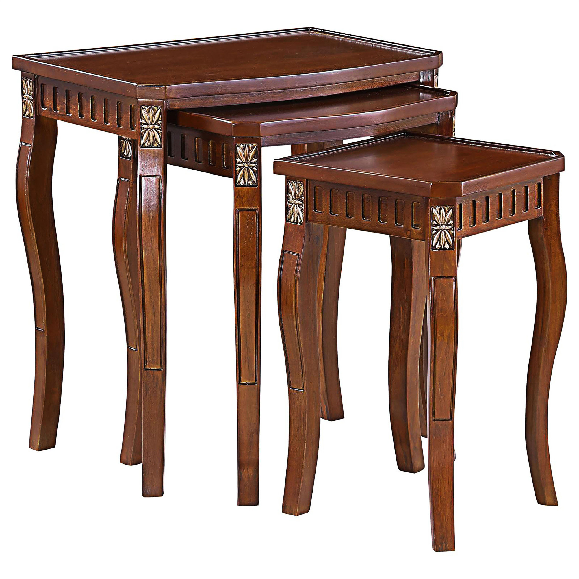 Astoria Grand 3-Piece Curved Leg Nesting Table Set | Wayfair