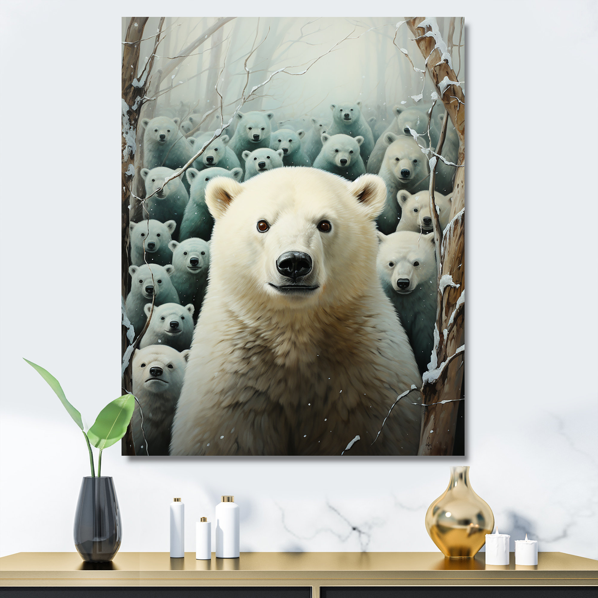 Winston Porter Arctic Parade Of Polar Bears II - Bear Wall Art ...
