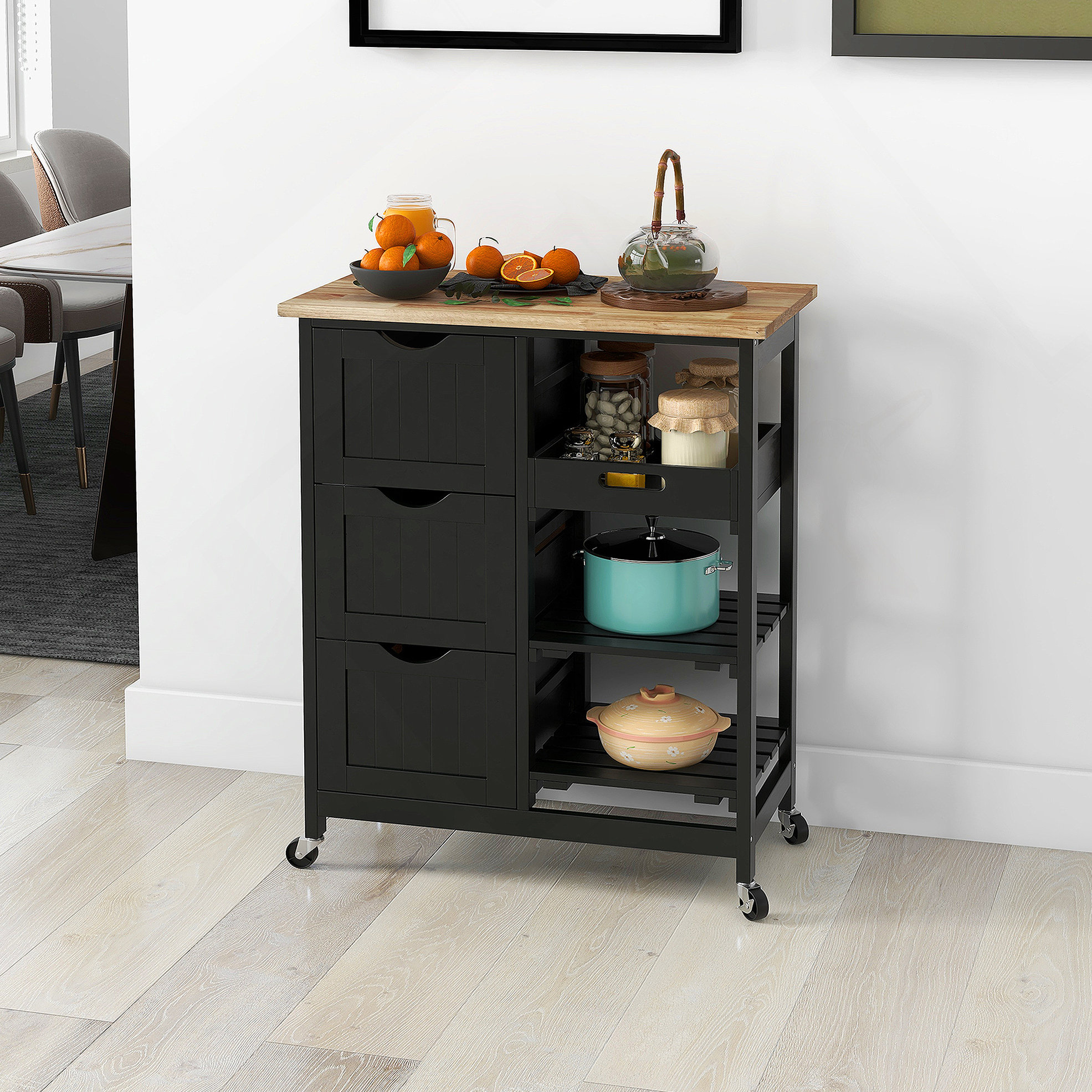 17 Stories Durable Accent Cabinet with Drawer, High-Density Board ...