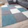 THE RUGS Myshaggy Collection Rugs Geometric Design in Duck Egg Blue ...