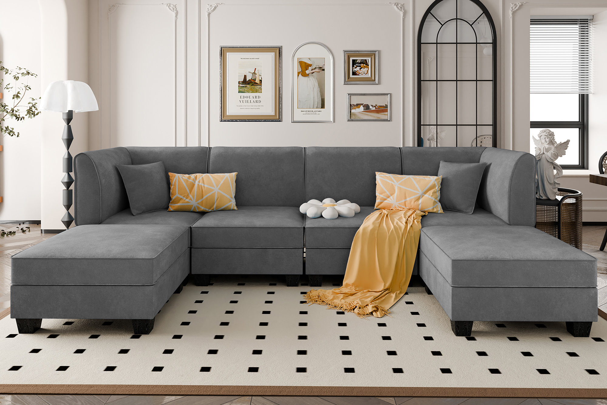 Latitude Run® Chadbury 6-Piece Upholstered Sectional | Wayfair