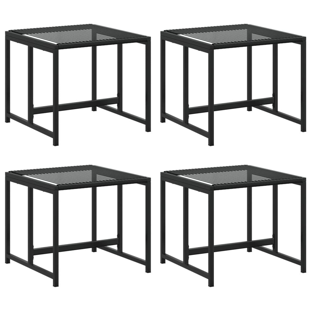 17 Stories Ralpha Garden Stools Black Poly Rattan | Wayfair.co.uk