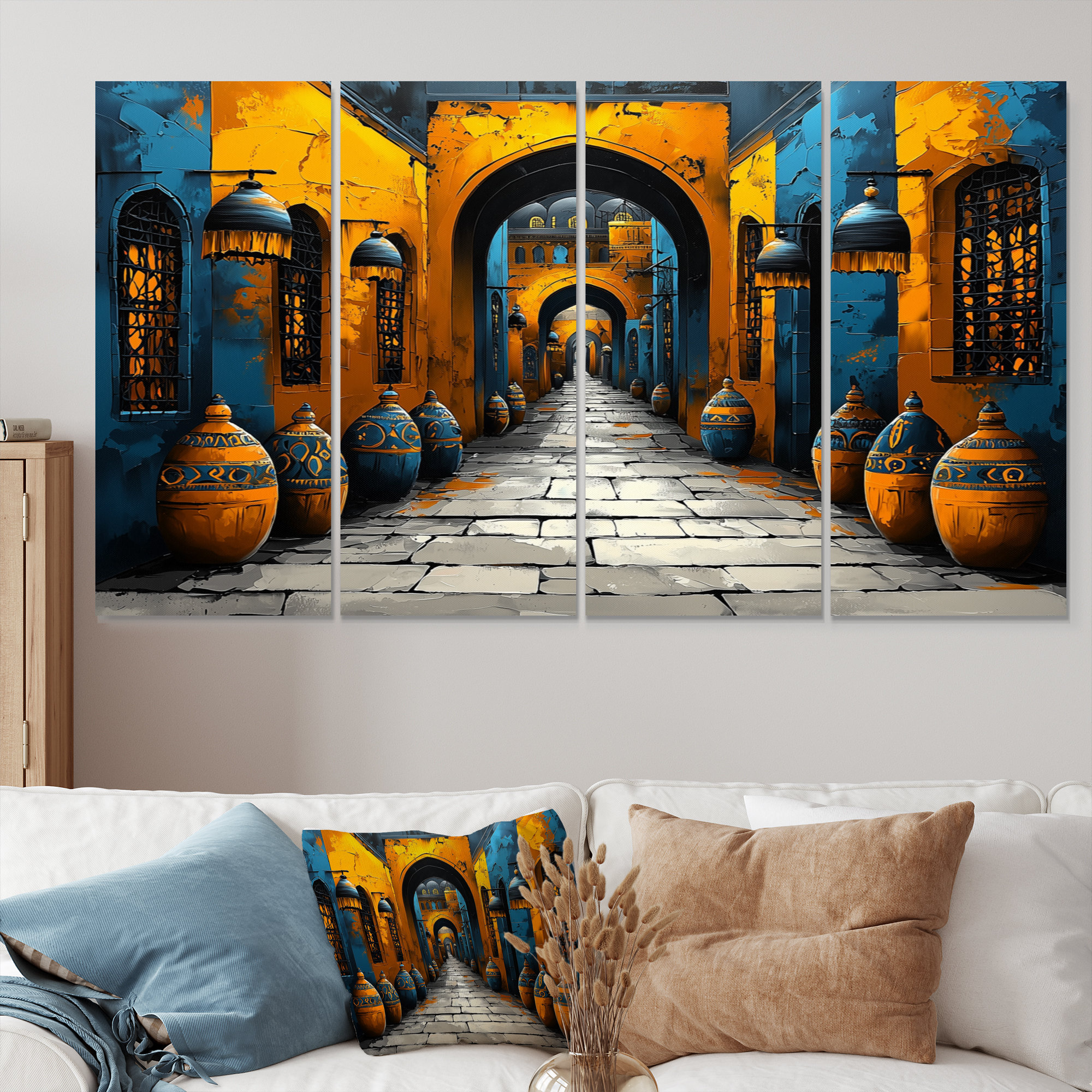 Bungalow Rose Blue And Yellow Istanbul Grand Bazaar II - Istanbul Wall ...