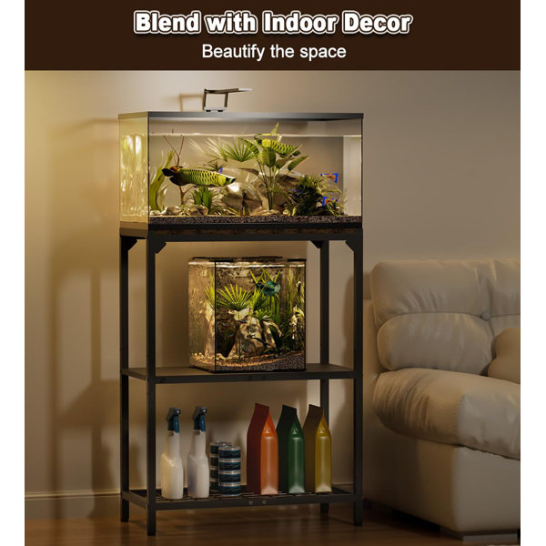 17 Stories 20 Gallon Aquarium Stand, Fish Tank Stand With Adjustable 3 ...
