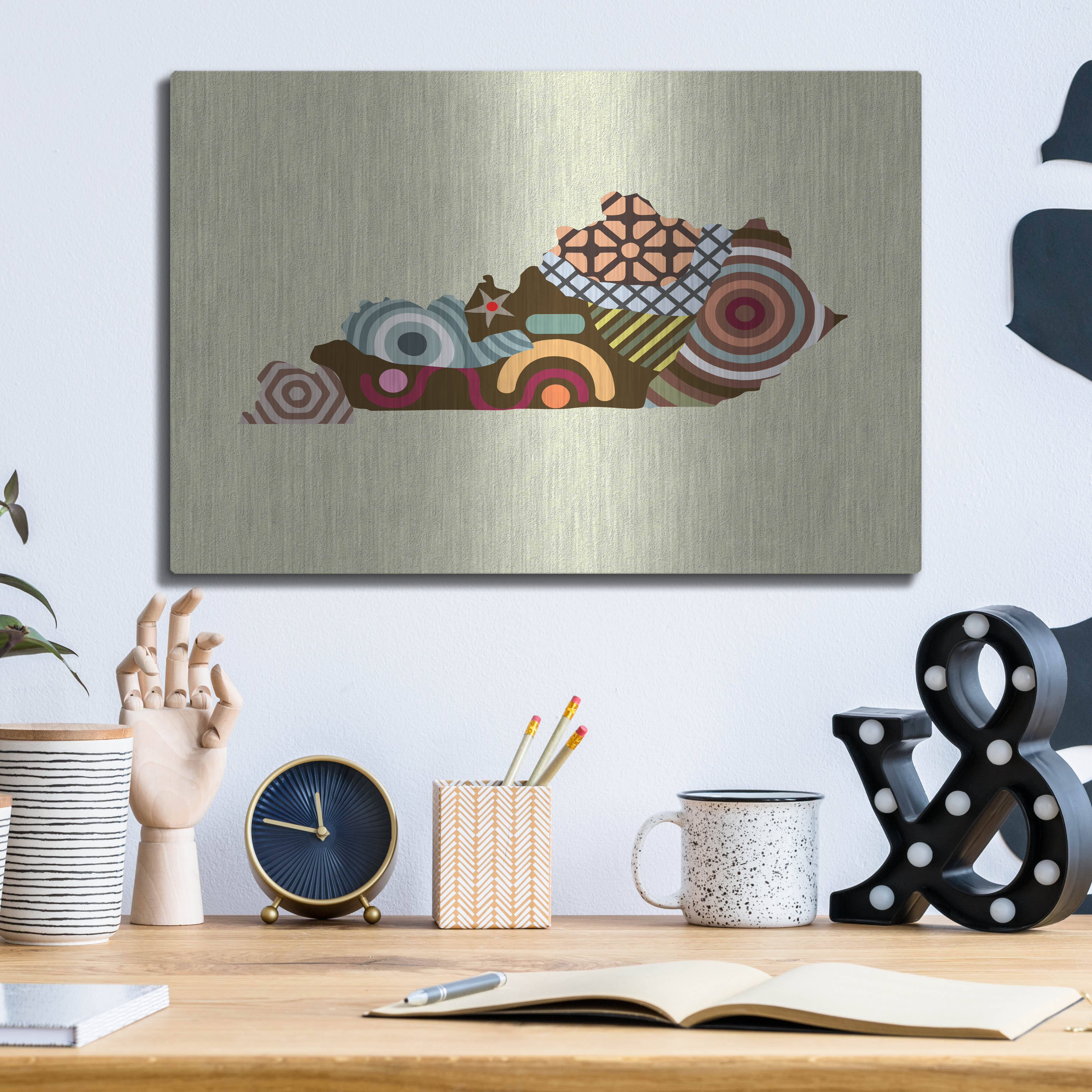 Winston Porter 'Kentucky State Map' by Lanre Adefioye, Metal Wall | Wayfair