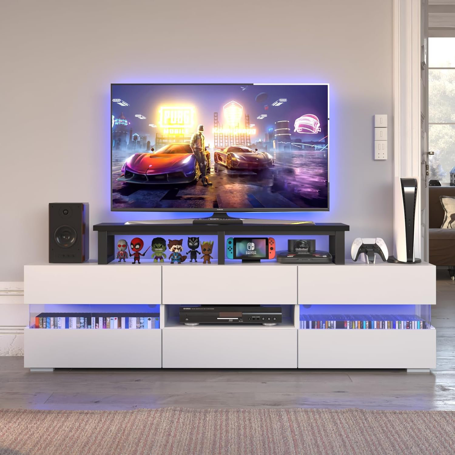 Everly Quinn 45" Large TV Riser For 32-60 Inch TV, TV Riser Stand Shelf ...