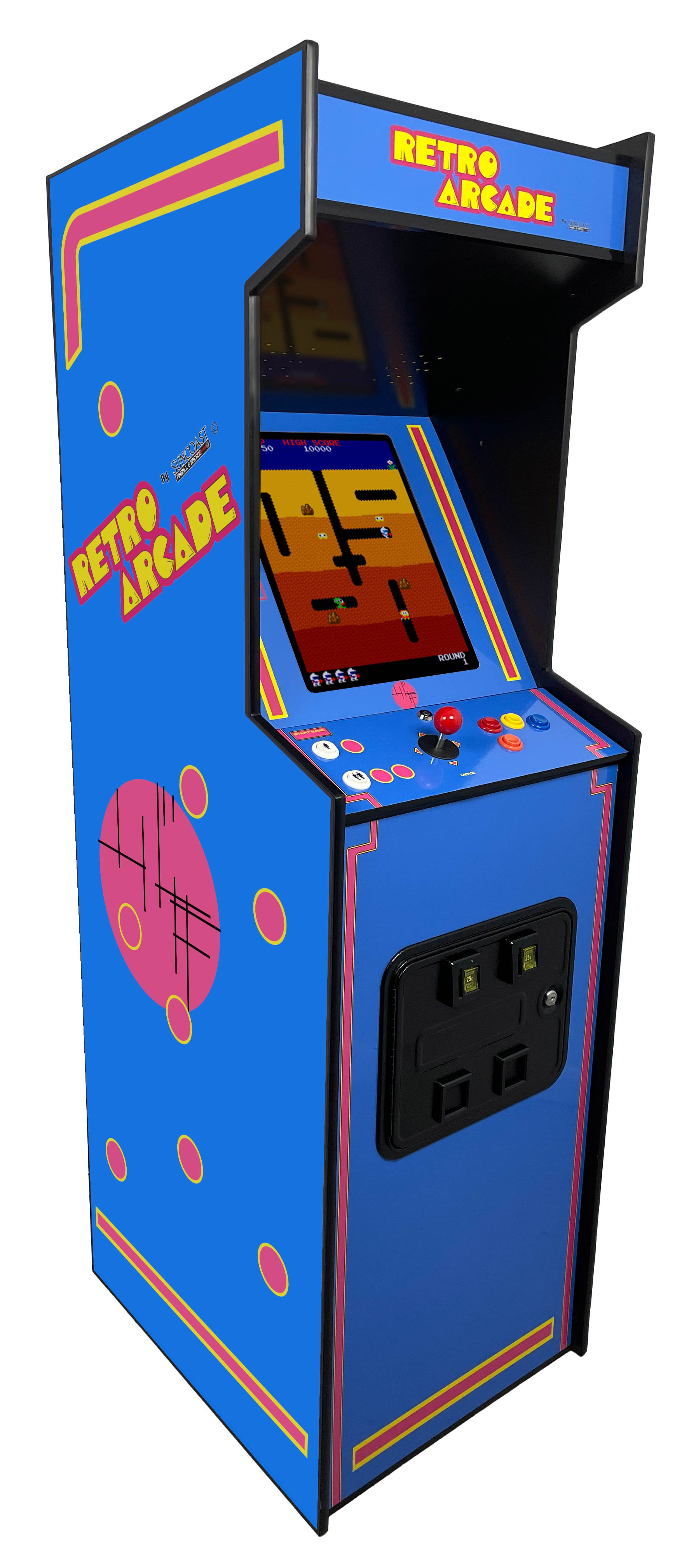 Suncoast Arcade Full Size Arcade Machine with 19" Monitor and 60 Retro ...