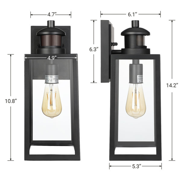 Andover Mills™ Citlali Aluminum Wall Light With Dusk to Dawn and Motion ...