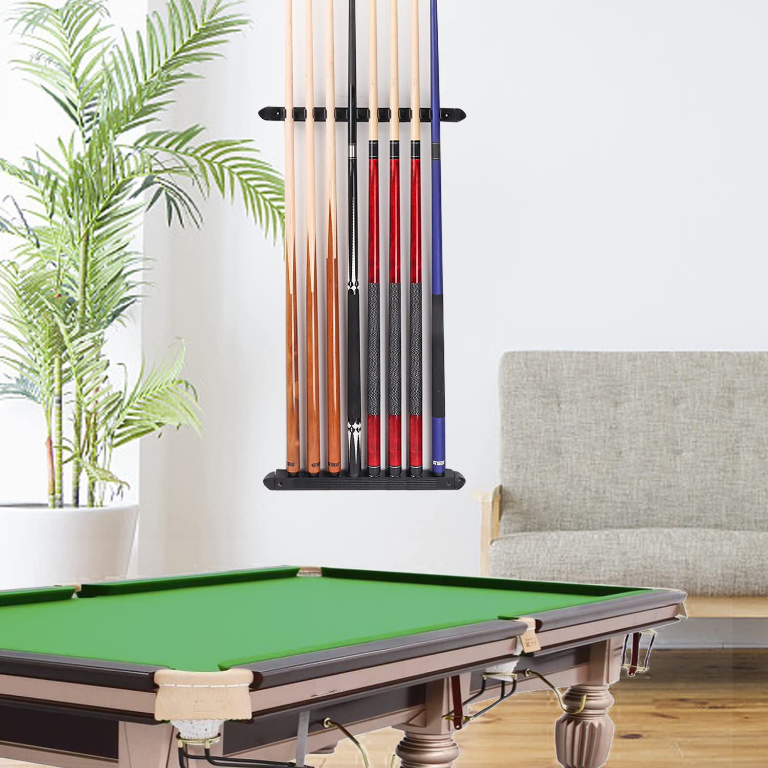 ACTIVE DOOR & WINDOW Games & Sports Expert 2-Piece 8/12 Pool Cue Holder ...