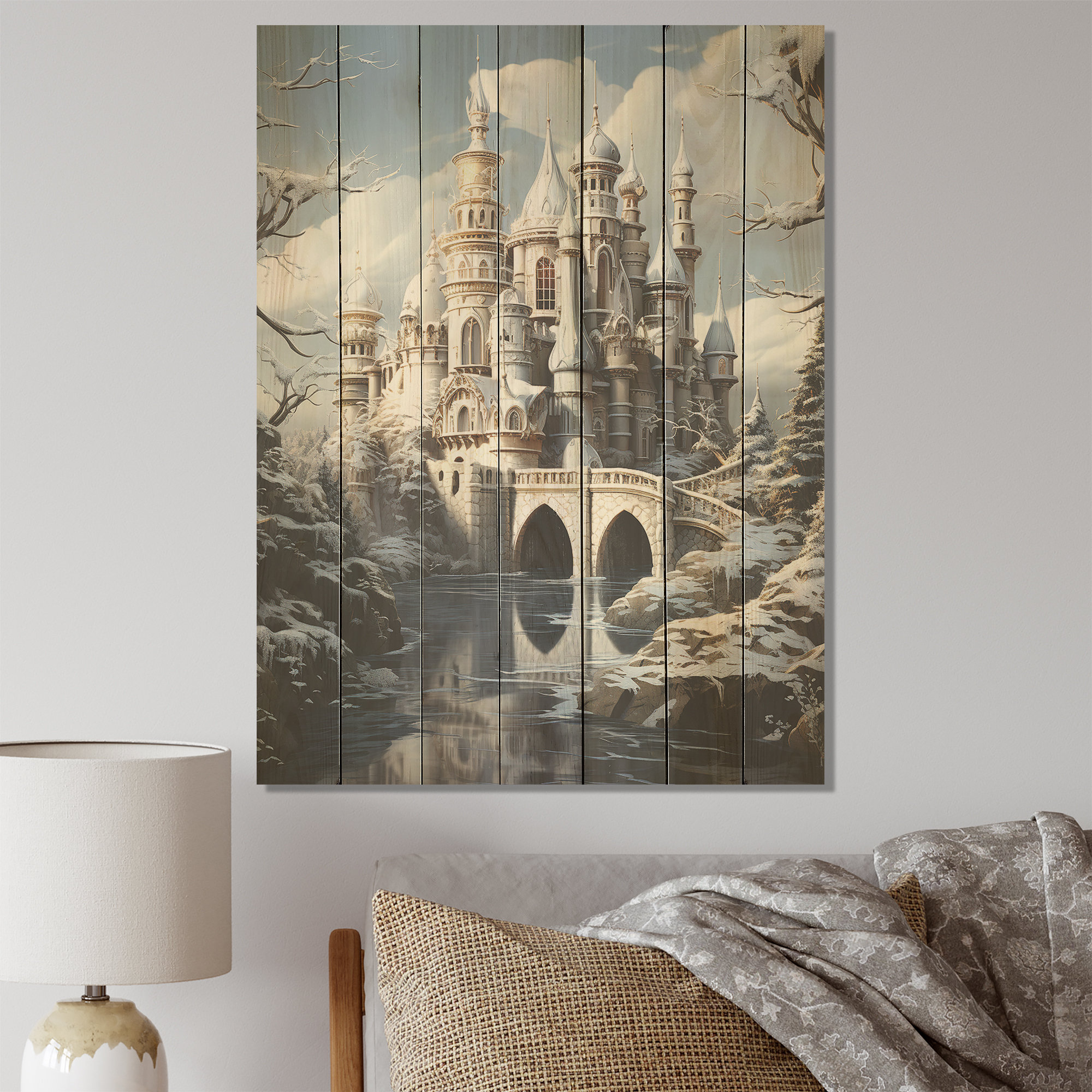 Winston Porter Frosty Winter Castle Landscape I - Winter Landscape On ...