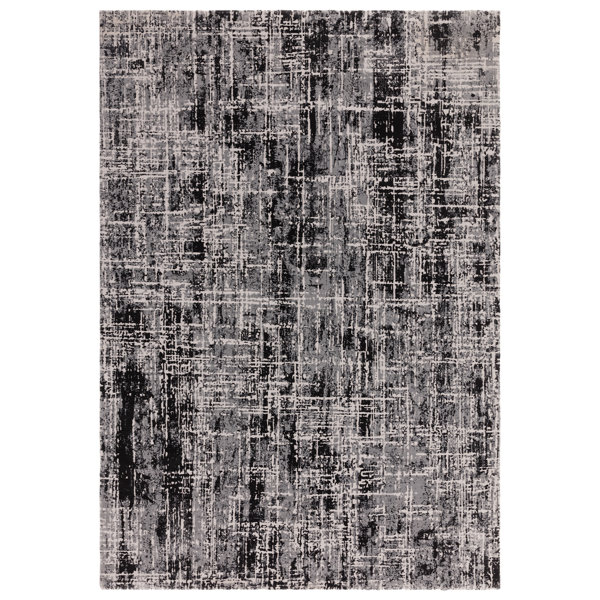 Williston Forge Abrienne Soft Shiny Modern Black/Grey Rug | Wayfair.co.uk