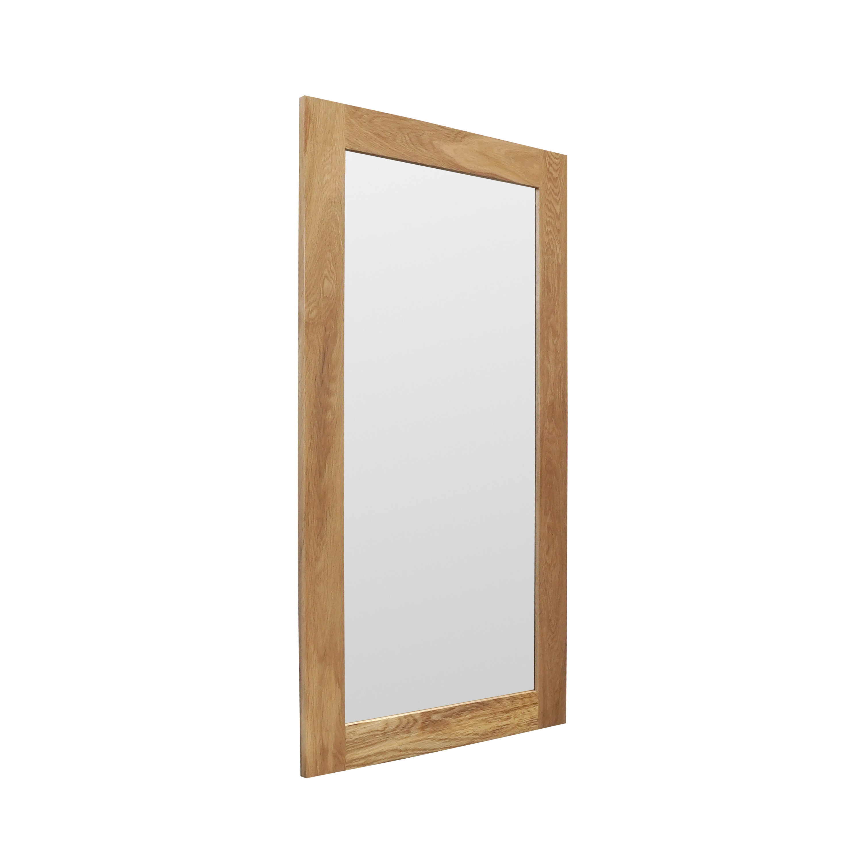Glass Warehouse Hera 24 in. Rectangular Wide Framed Oak Wood Mirror ...
