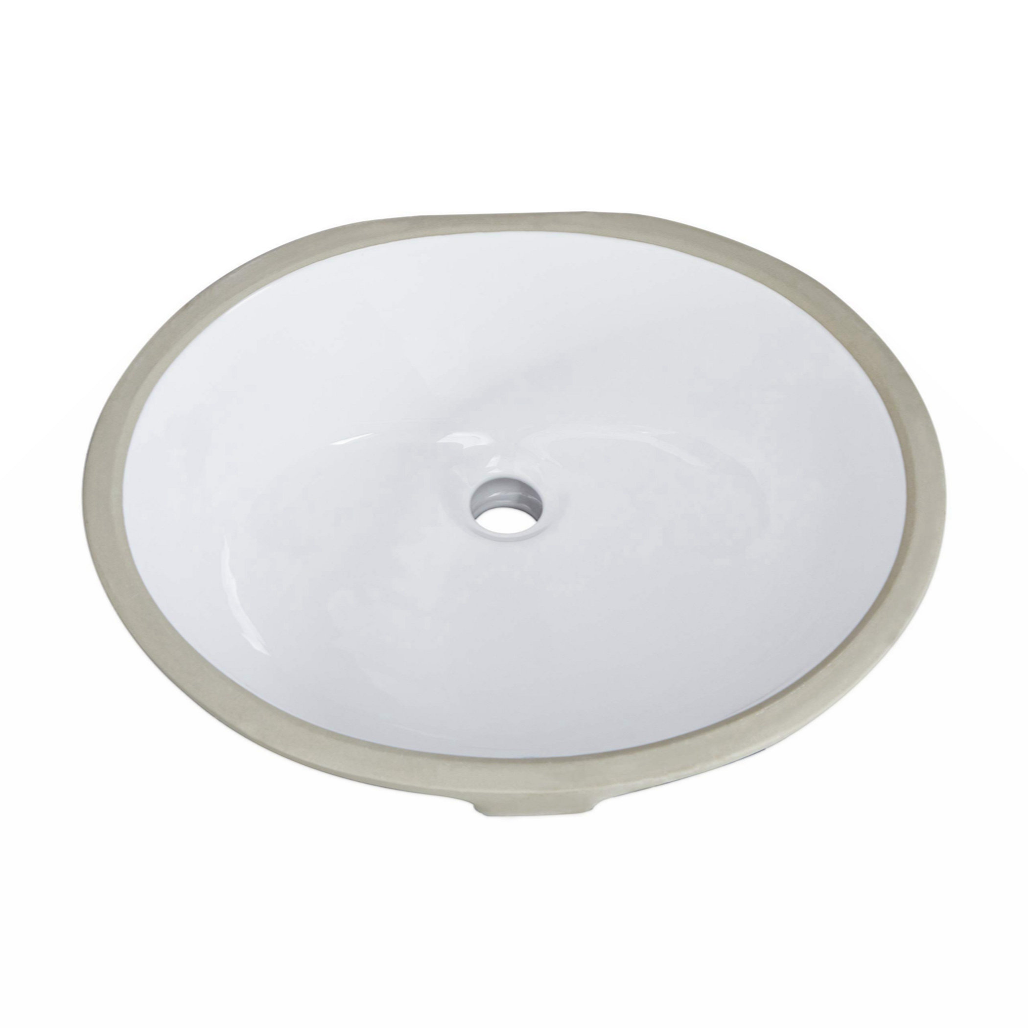 Wenty 14.375'' White Ceramic Circular Trough Bathroom Sink | Wayfair
