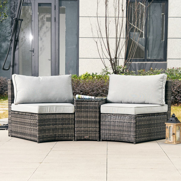 Latitude Run® Orsin 3-Piece Outdoor Conversation Set With Cushions ...