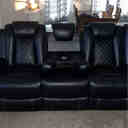 Orren Ellis Jekari 3 - Piece Vegan Leather Reclining Sectional ...