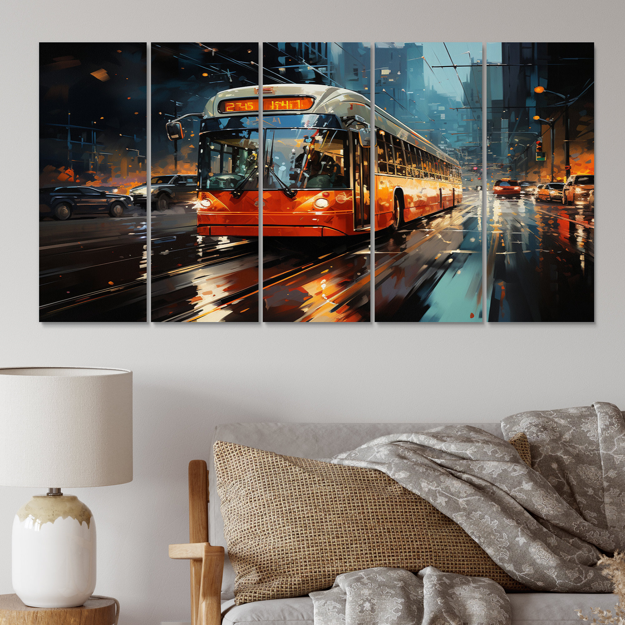 Design Art Toronto Bus Urban Vibes - Transportation Metal Wall Decor ...