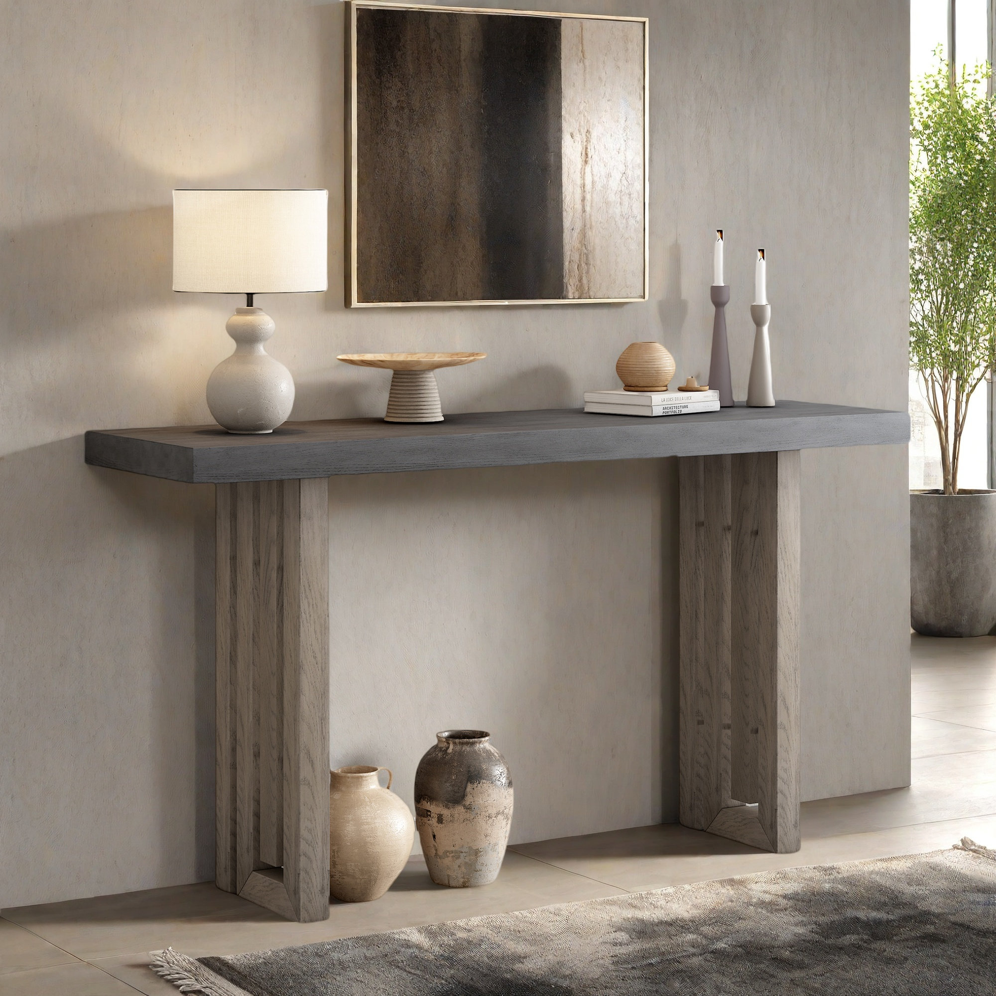 Latitude Run® Console Table Unique Console Table With Geometric ...
