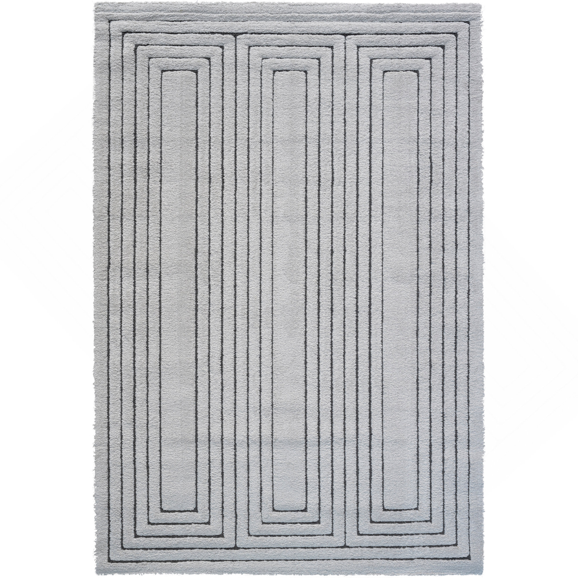 Wildon Home® Nina Faye And Charcoal Recycled Polyester Area Rug | Wayfair