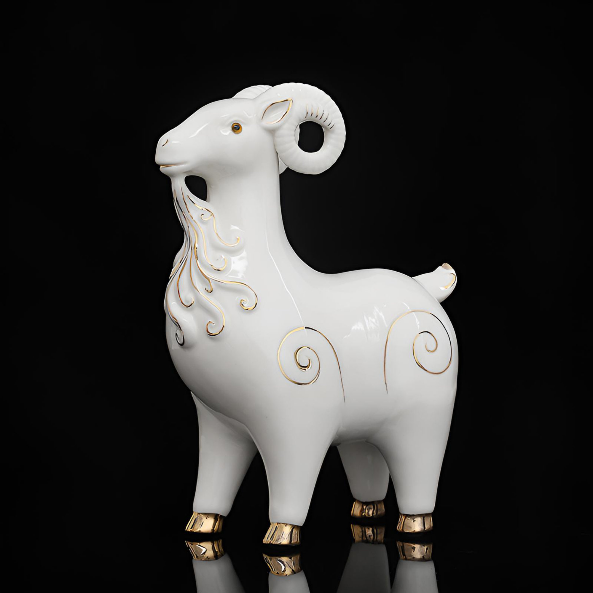 Dakota Fields "Exquisite Porcelain Goat Sculpture – Harmonious House ...