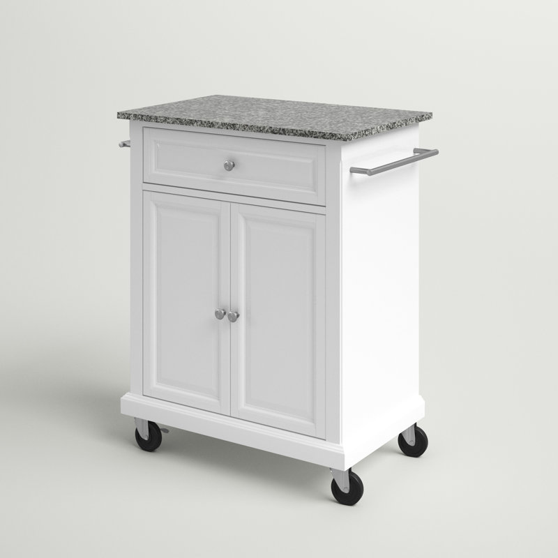 Three Posts™ Hedon Granite Kitchen Cart & Reviews | Wayfair