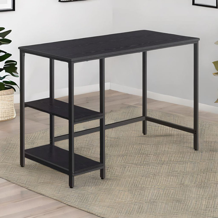 Borough Wharf Industrial Rustic Computer Desk With 2 Shelves | Wayfair ...